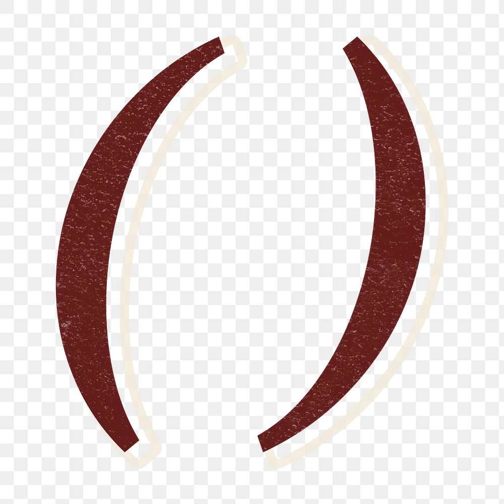 Bracket sign lettering icon typography | Free PNG Sticker - rawpixel