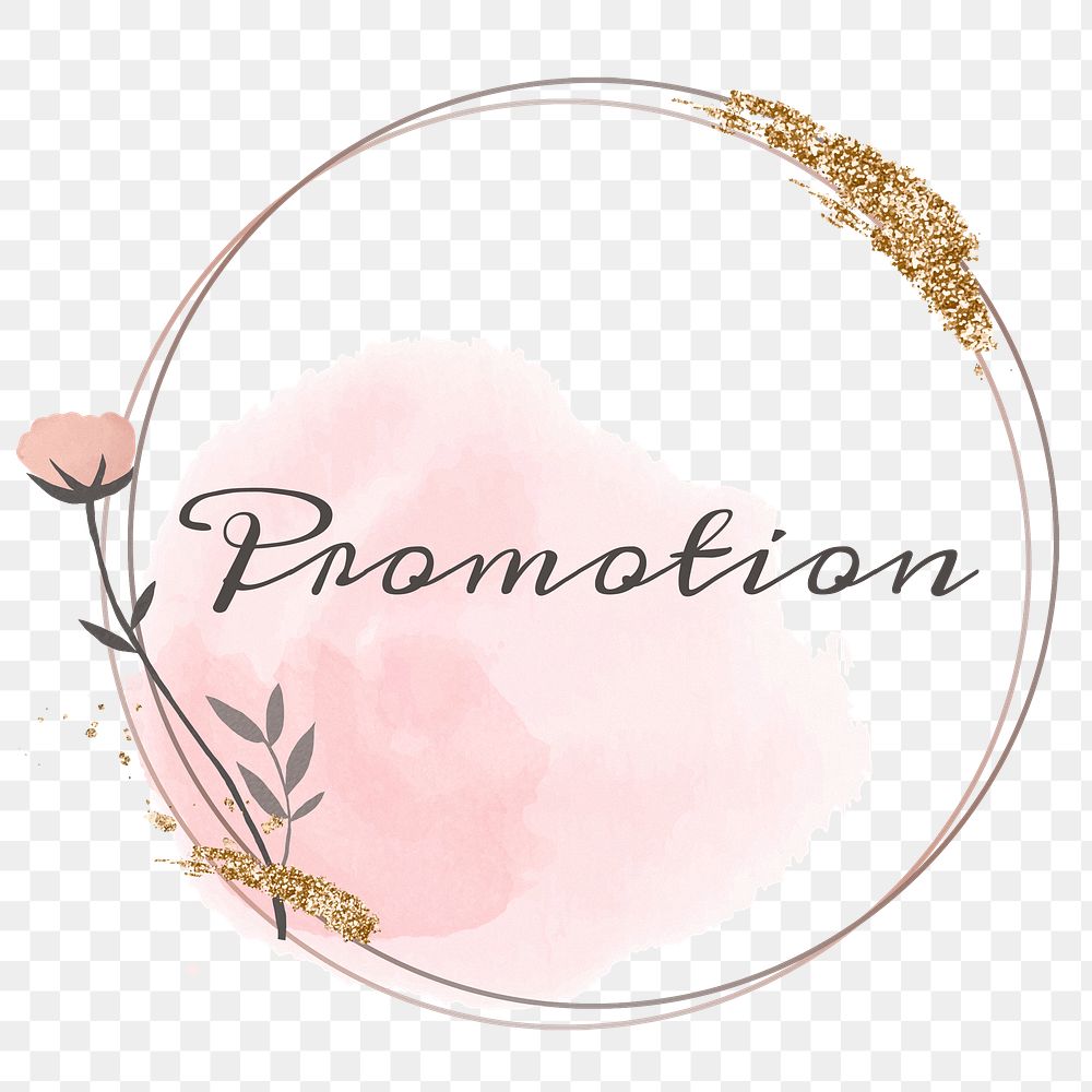 Promotion word png floral frame | Free PNG - rawpixel