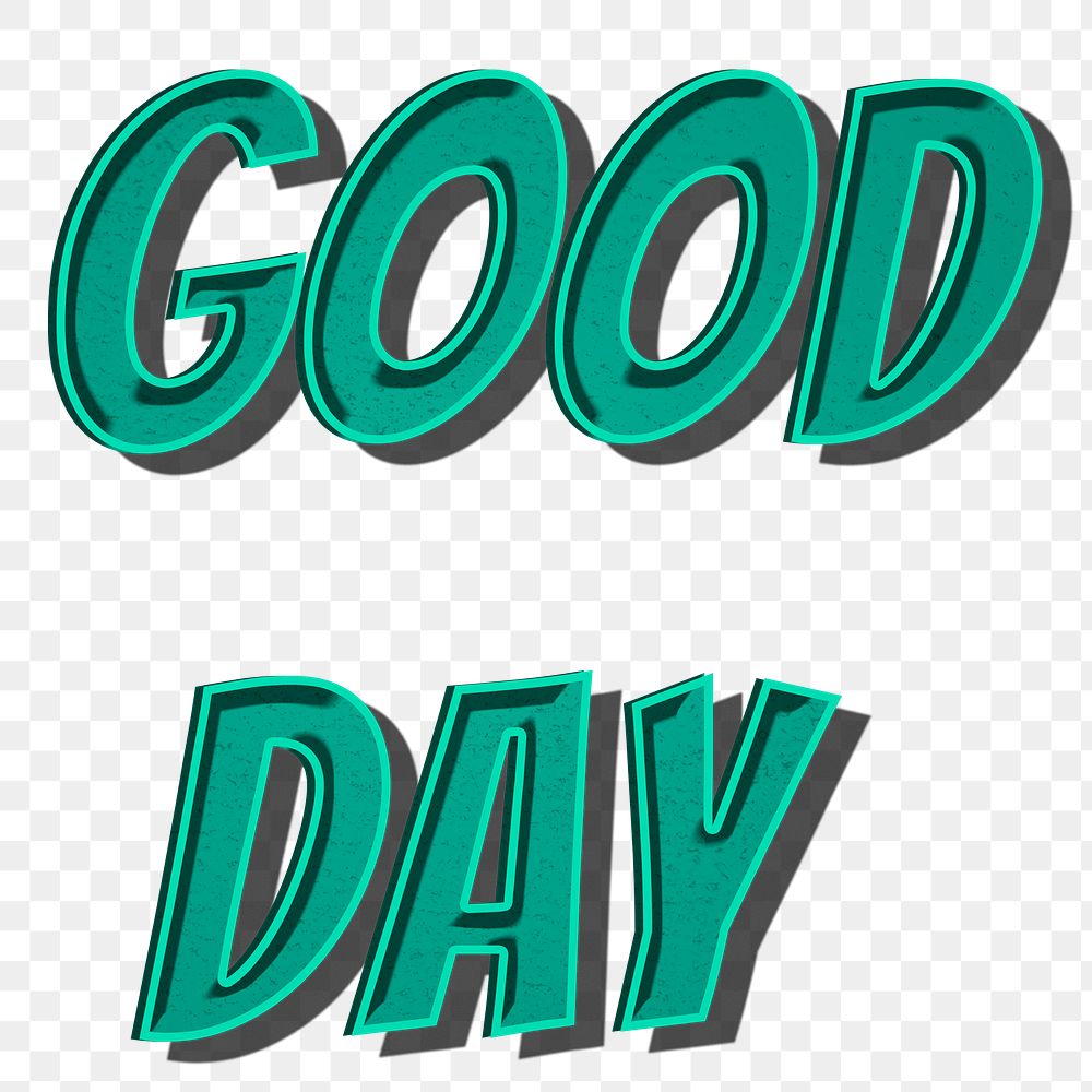 Good day png cartoon font | Free PNG Sticker - rawpixel
