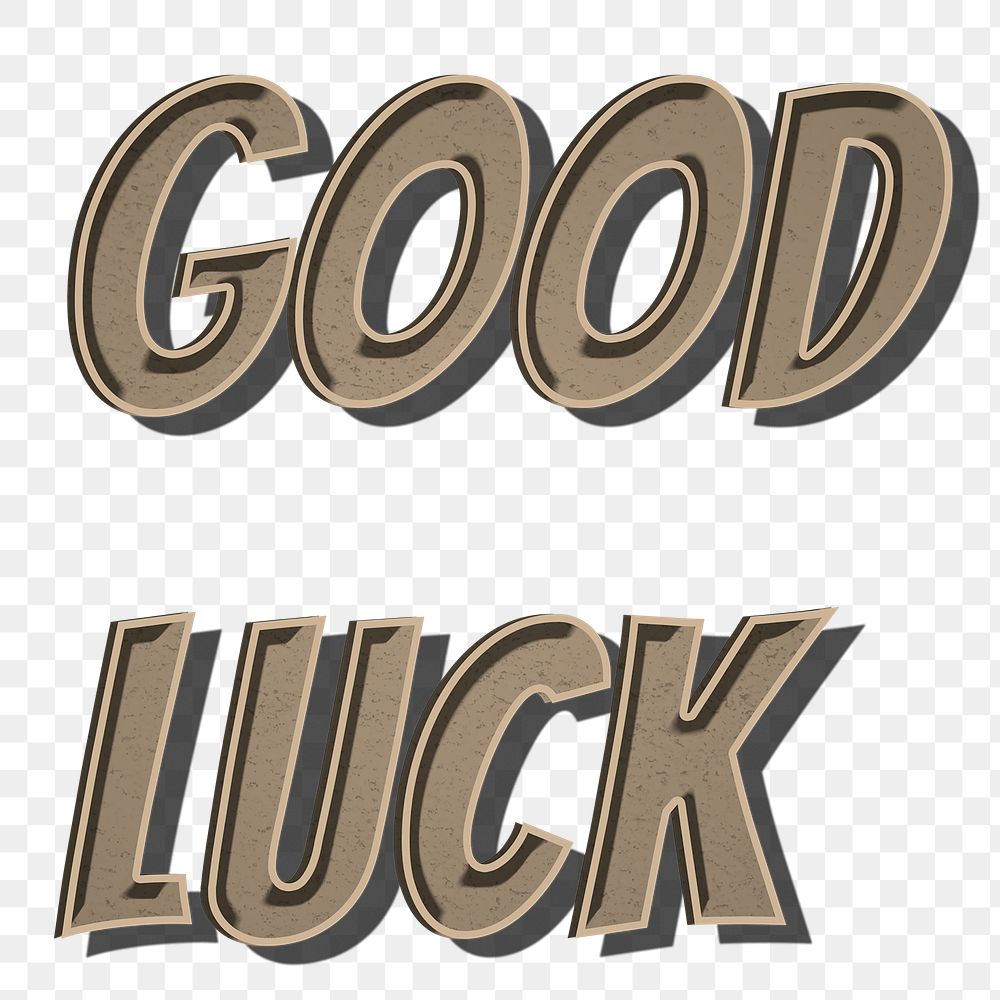 Good luck png cartoon font | Free PNG Sticker - rawpixel