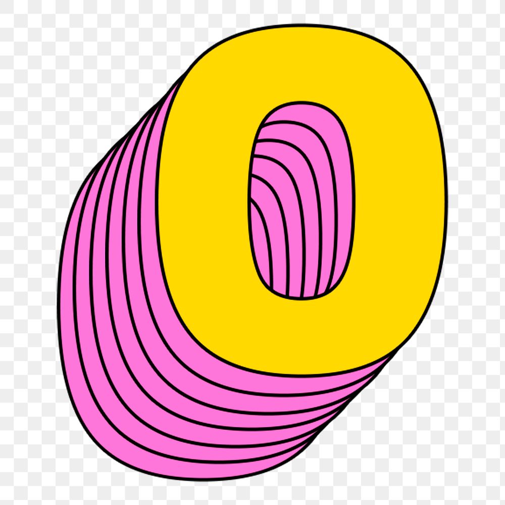 Layered o character png stylized | Free PNG Sticker - rawpixel