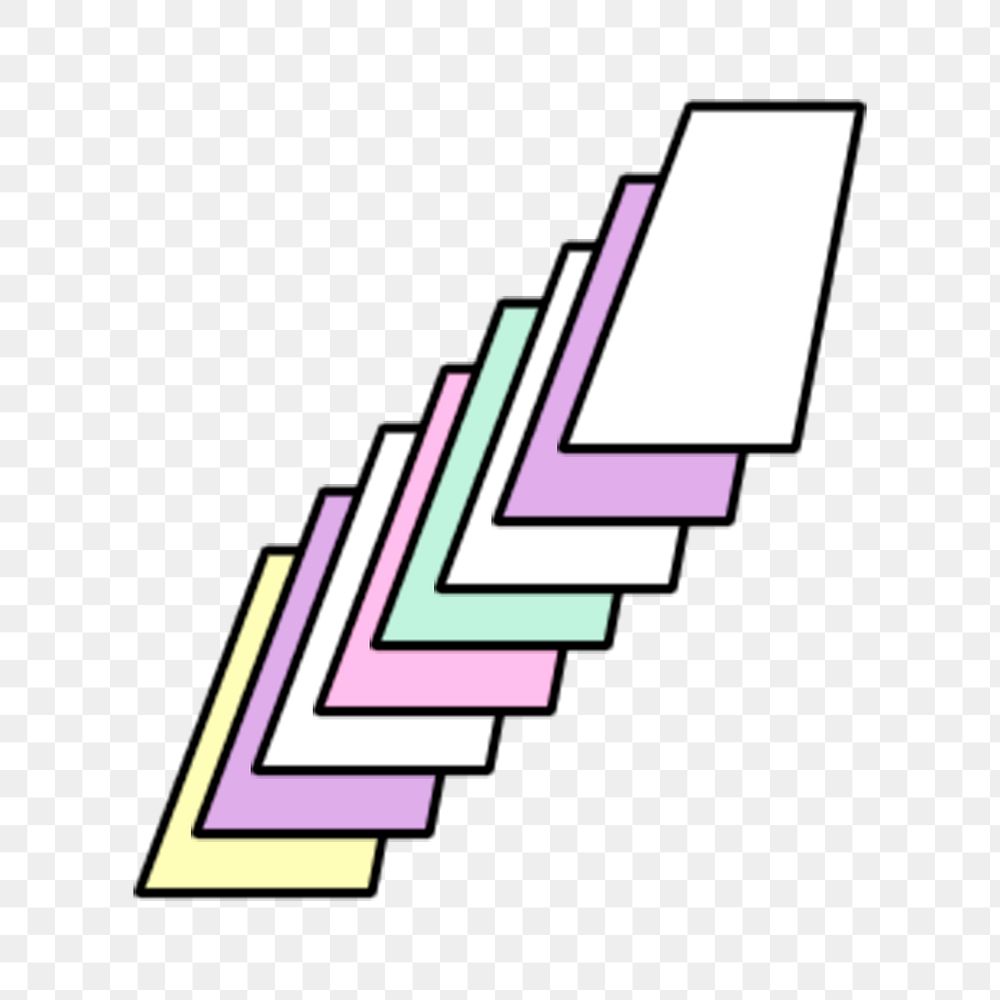 Layered comma sign png pastel | Free PNG Sticker - rawpixel