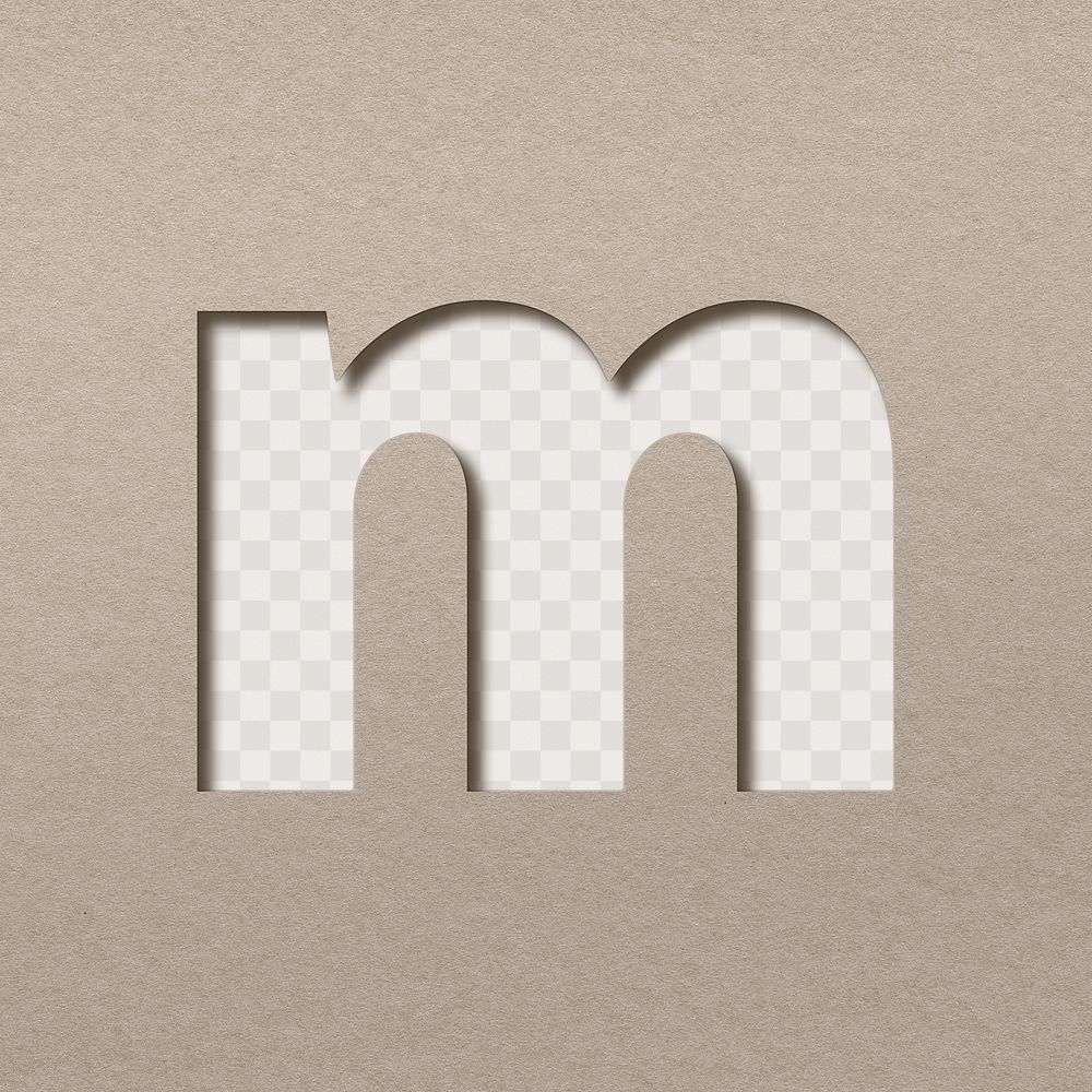 3d lowercase m png paper | Free PNG Sticker - rawpixel