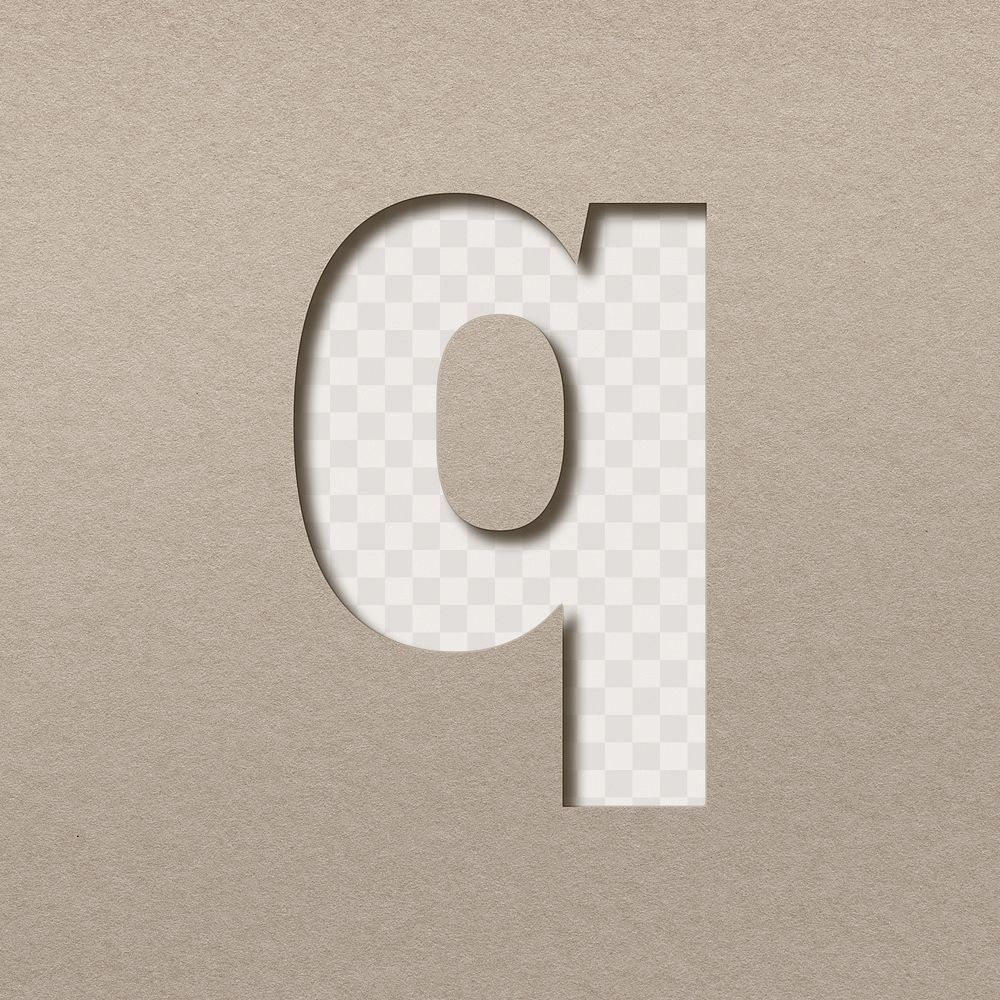 3d lowercase q png paper | Free PNG Sticker - rawpixel