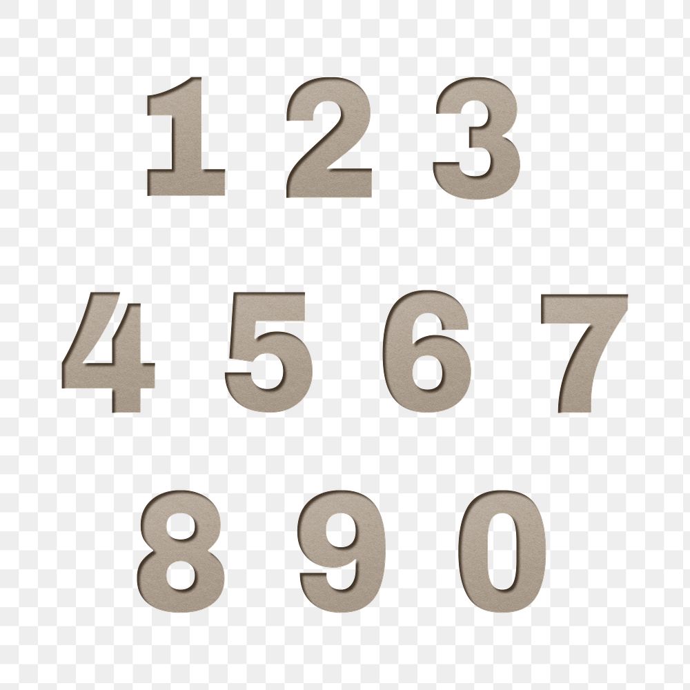 Cutout paper 3d numbers png | Premium PNG - rawpixel
