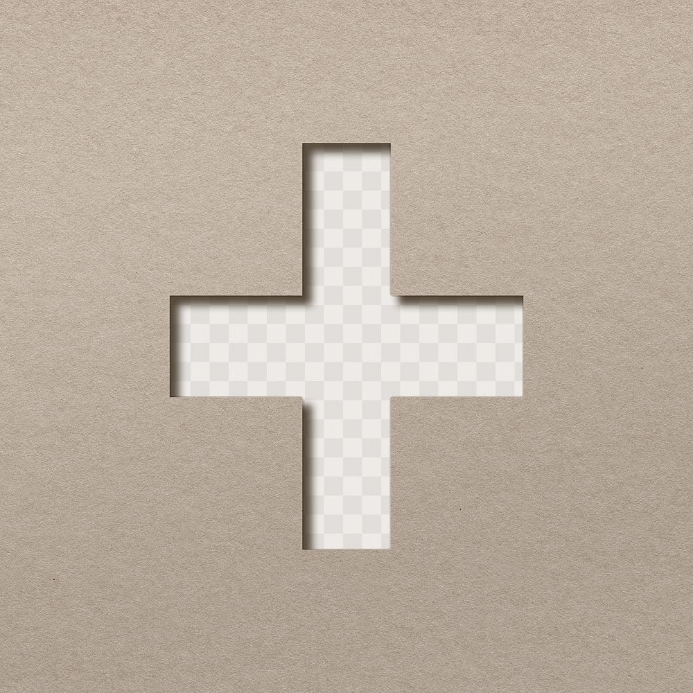 Paper cut plus symbol png | Free PNG Sticker - rawpixel