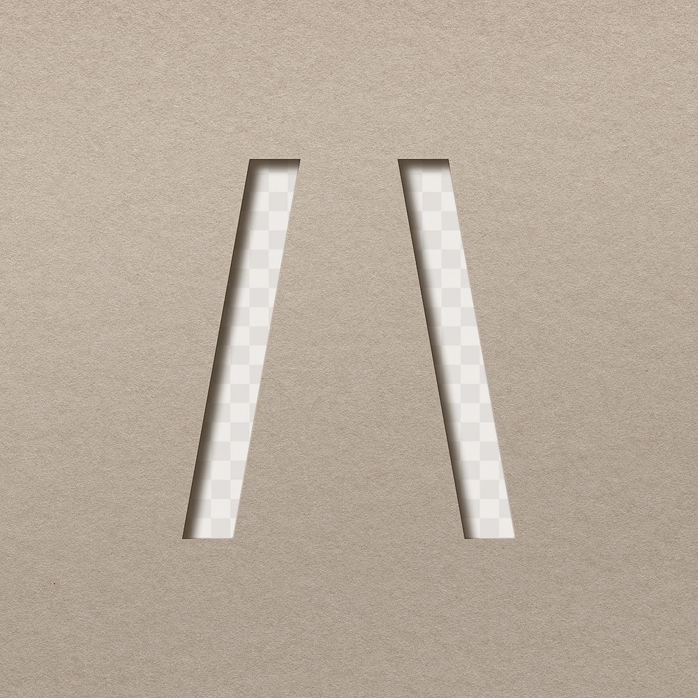 Paper cut slash character png | Free PNG Sticker - rawpixel