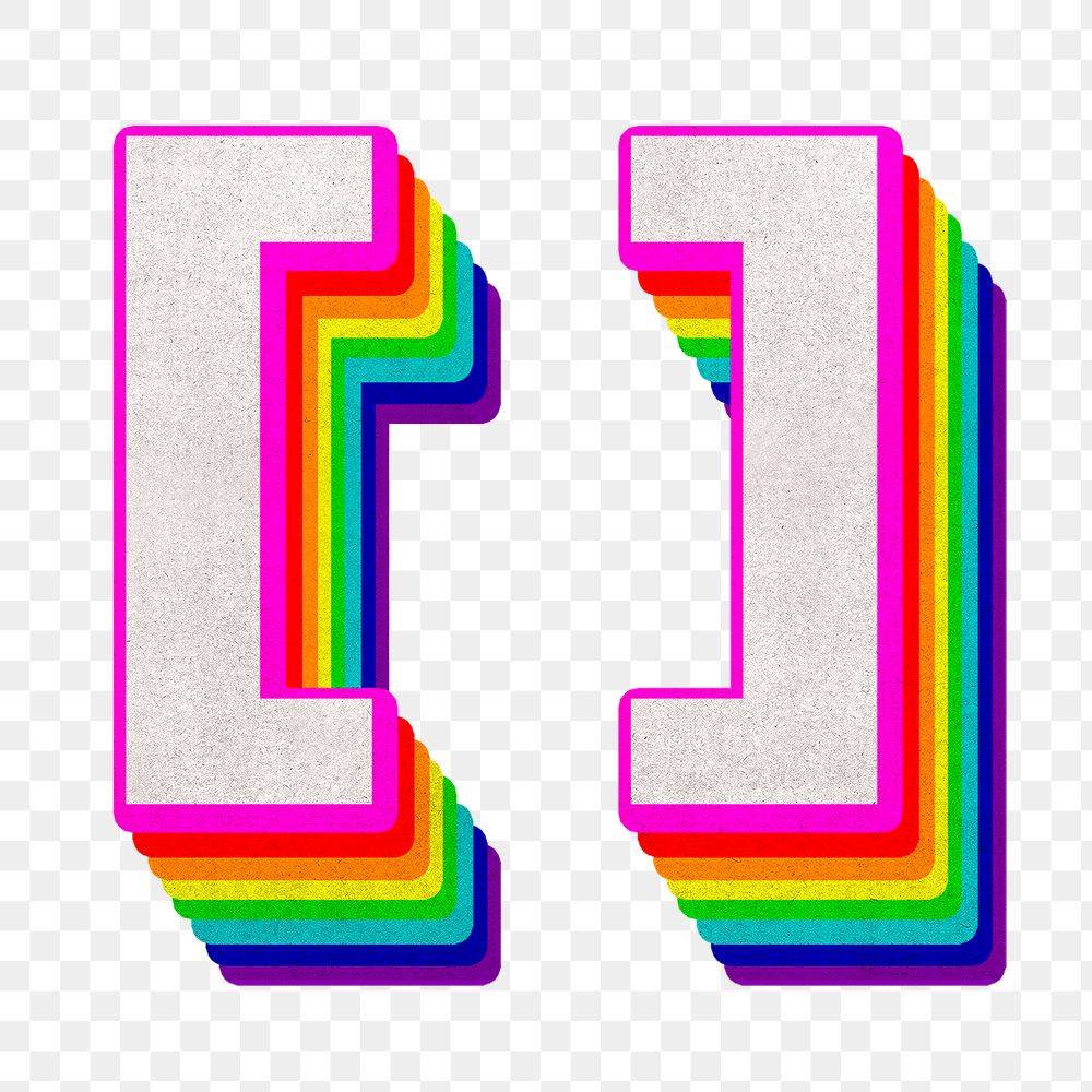 Png square brackets sign colorful | Free PNG Sticker - rawpixel