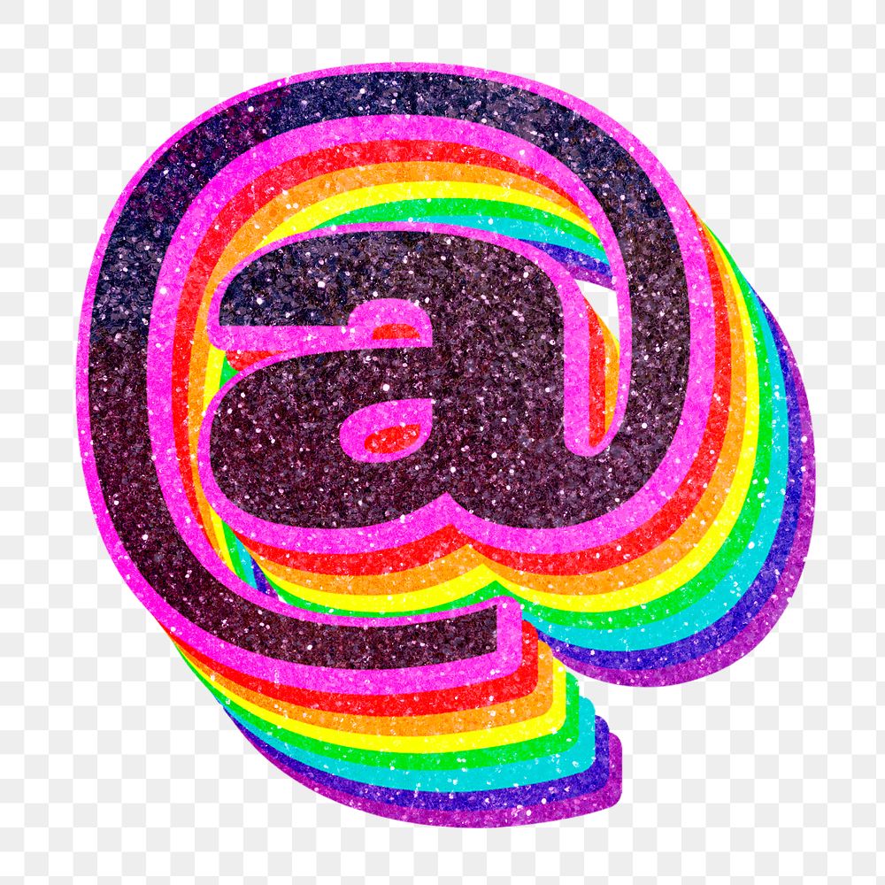 Png at sign symbol rainbow | Free PNG Sticker - rawpixel