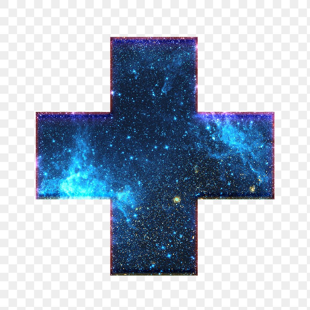 Plus sign galaxy effect png | Free PNG Sticker - rawpixel