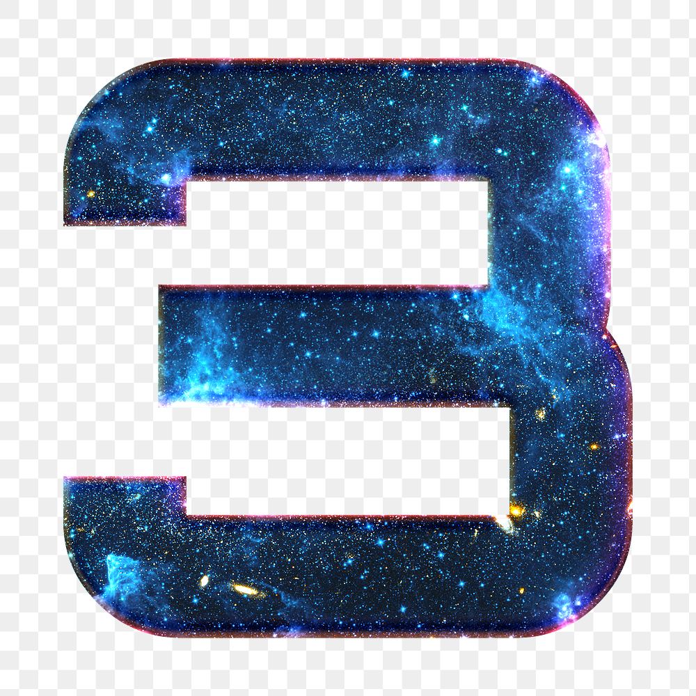 Png number 3 galaxy effect | Free PNG Sticker - rawpixel