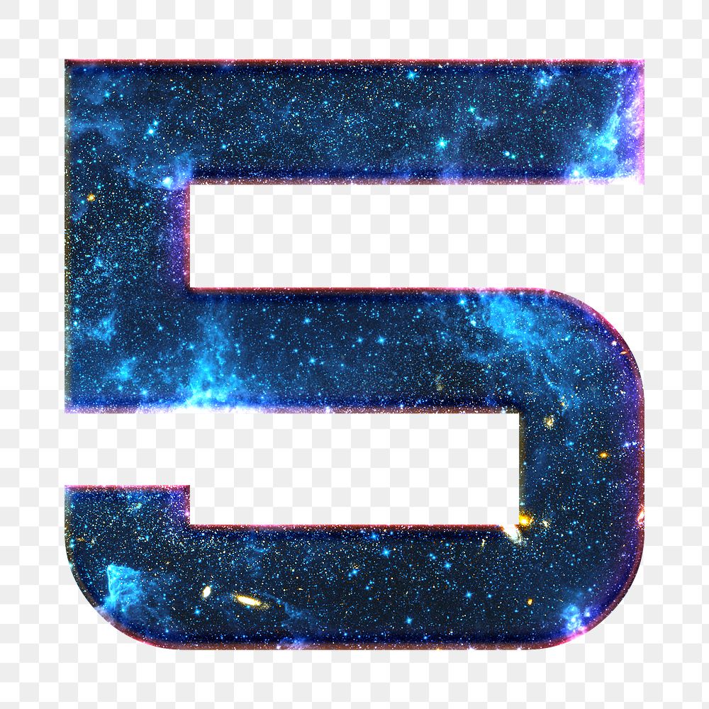 Png number 5 space effect | Free PNG Sticker - rawpixel