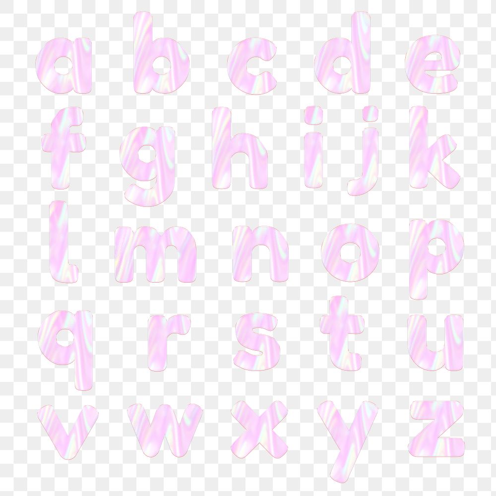 Alphabet png sticker holographic pastel | Free PNG - rawpixel