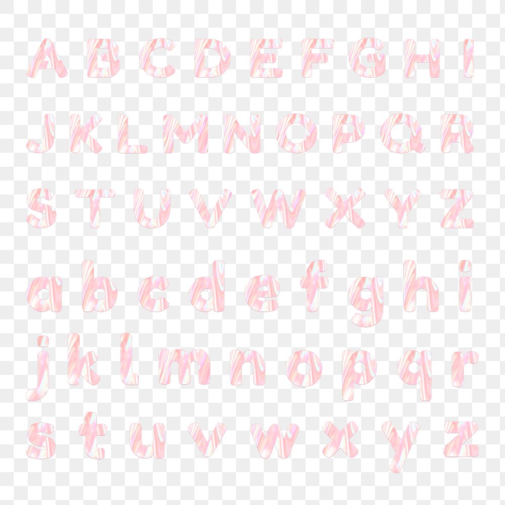Alphabet png sticker holographic pastel | Premium PNG - rawpixel