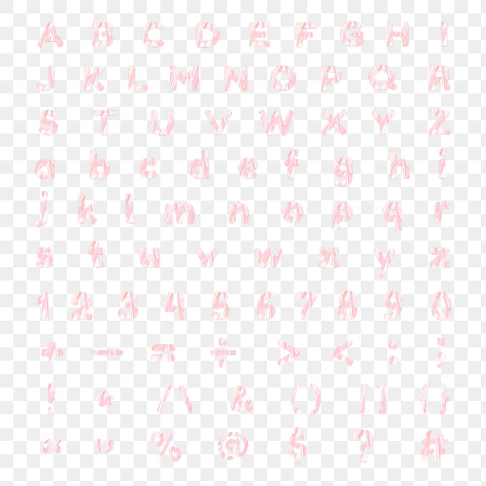 Pastel letters numbers symbols png | Premium PNG - rawpixel