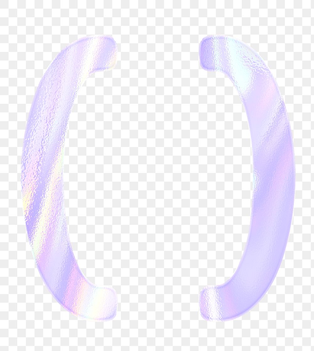 Shiny parentheses symbol sticker png | Free PNG Sticker - rawpixel