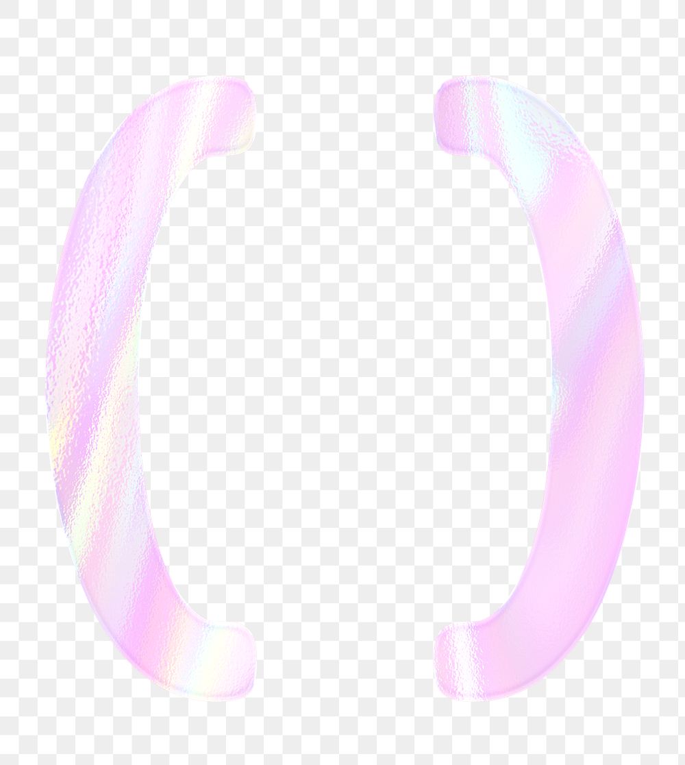 Parentheses symbol sticker png pastel | Free PNG Sticker - rawpixel