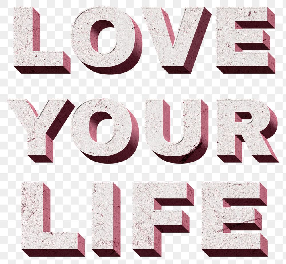 Love Your Life png pink | Free PNG Sticker - rawpixel