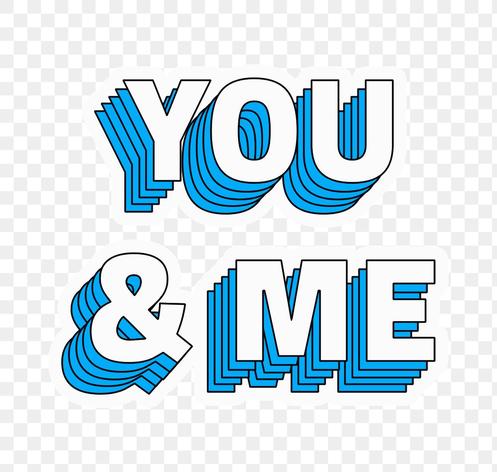 Png sticker you & me | Free PNG Sticker - rawpixel