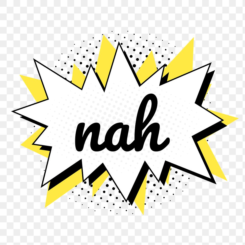 Png colorful nah speech bubble | Free PNG Sticker - rawpixel
