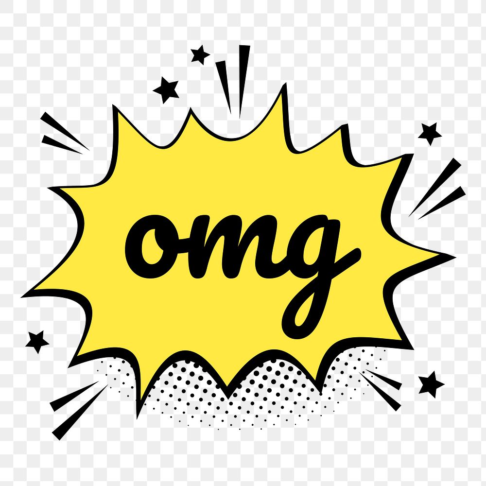Png omg word speech bubble | Premium PNG Sticker - rawpixel