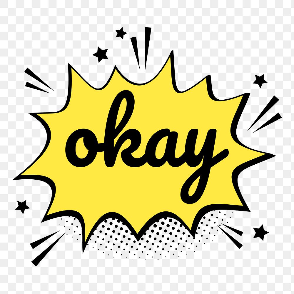 Png okay word speech bubble | Free PNG Sticker - rawpixel