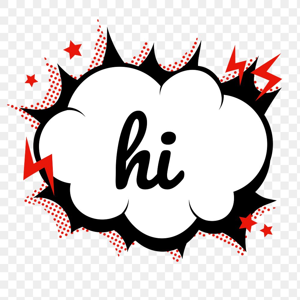 Png hi text cartoon speech | Free PNG Sticker - rawpixel