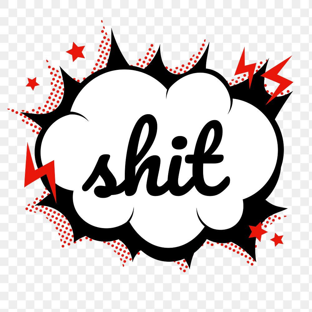Png shit word speech bubble | Free PNG Sticker - rawpixel