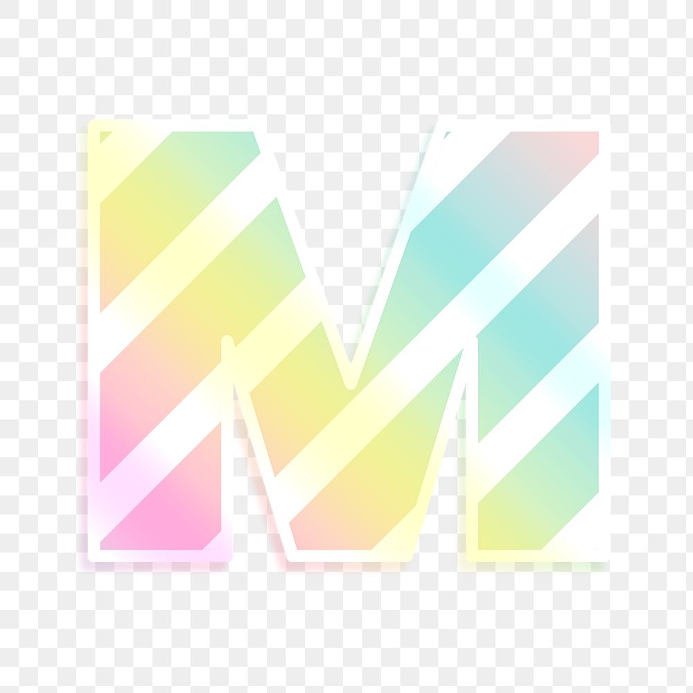 Png letter m rainbow gradient | Free PNG Sticker - rawpixel