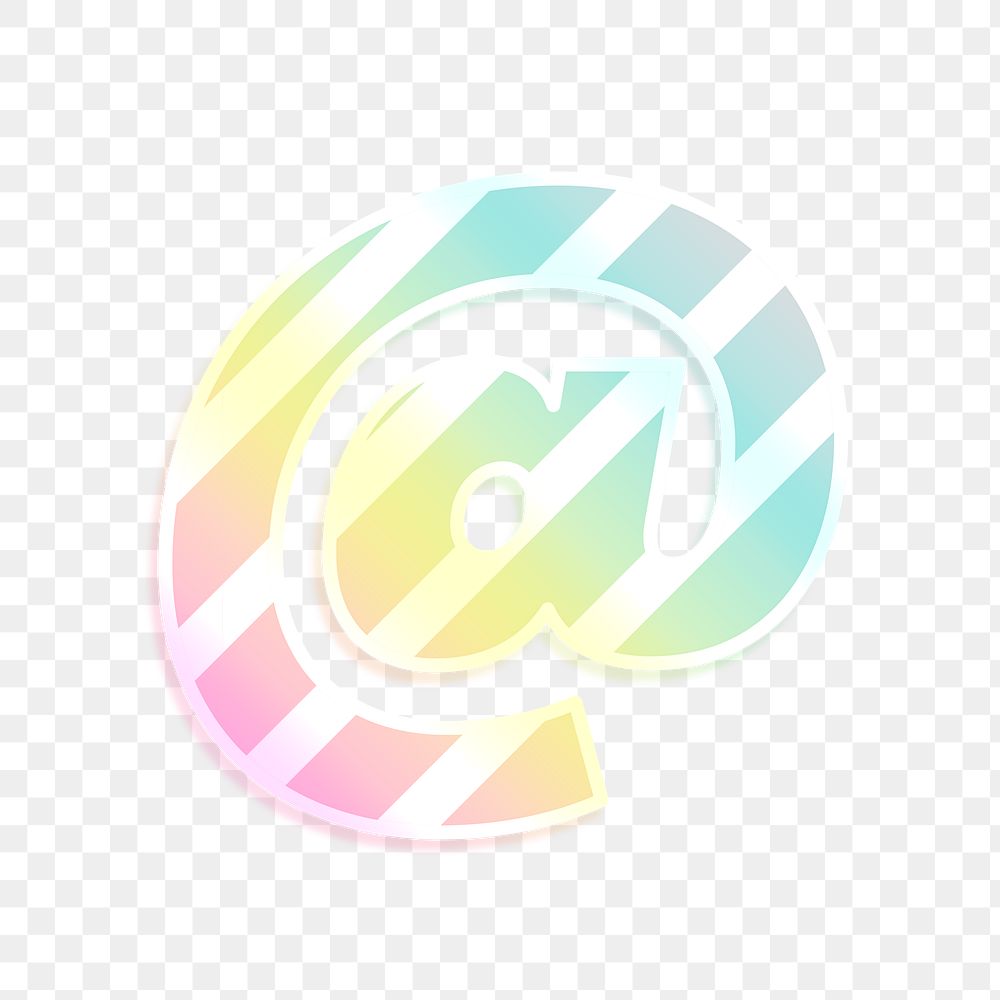 Png at sign rainbow gradient | Free PNG Sticker - rawpixel