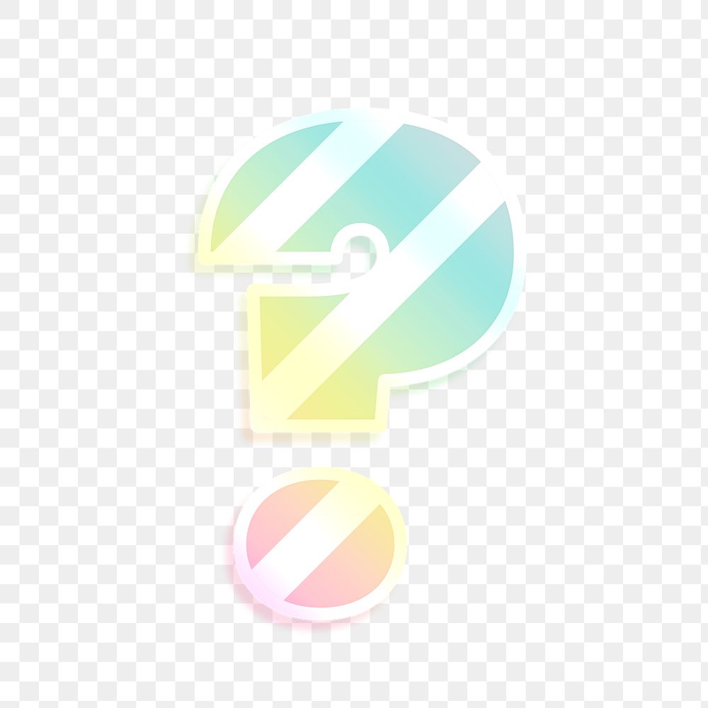 Png question mark typography rainbow | Free PNG Sticker - rawpixel