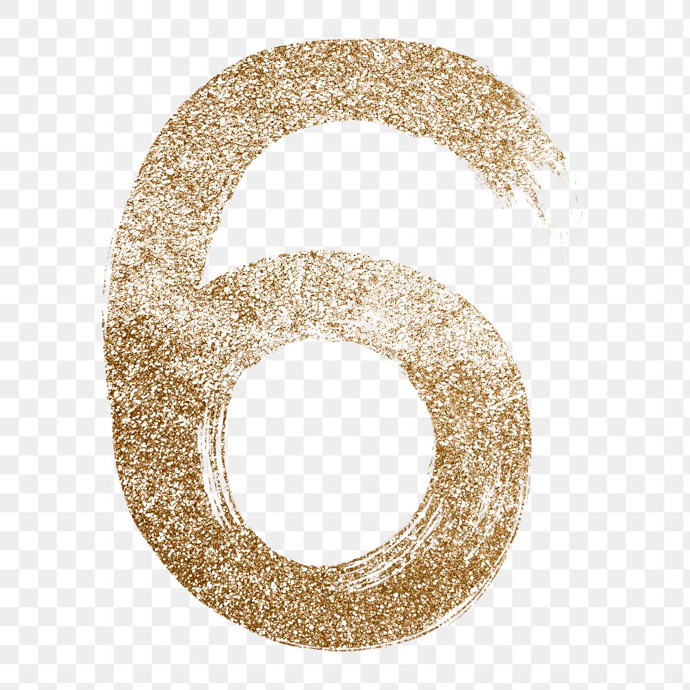 Transparent glitter 6 gold brushed | Free PNG Sticker - rawpixel