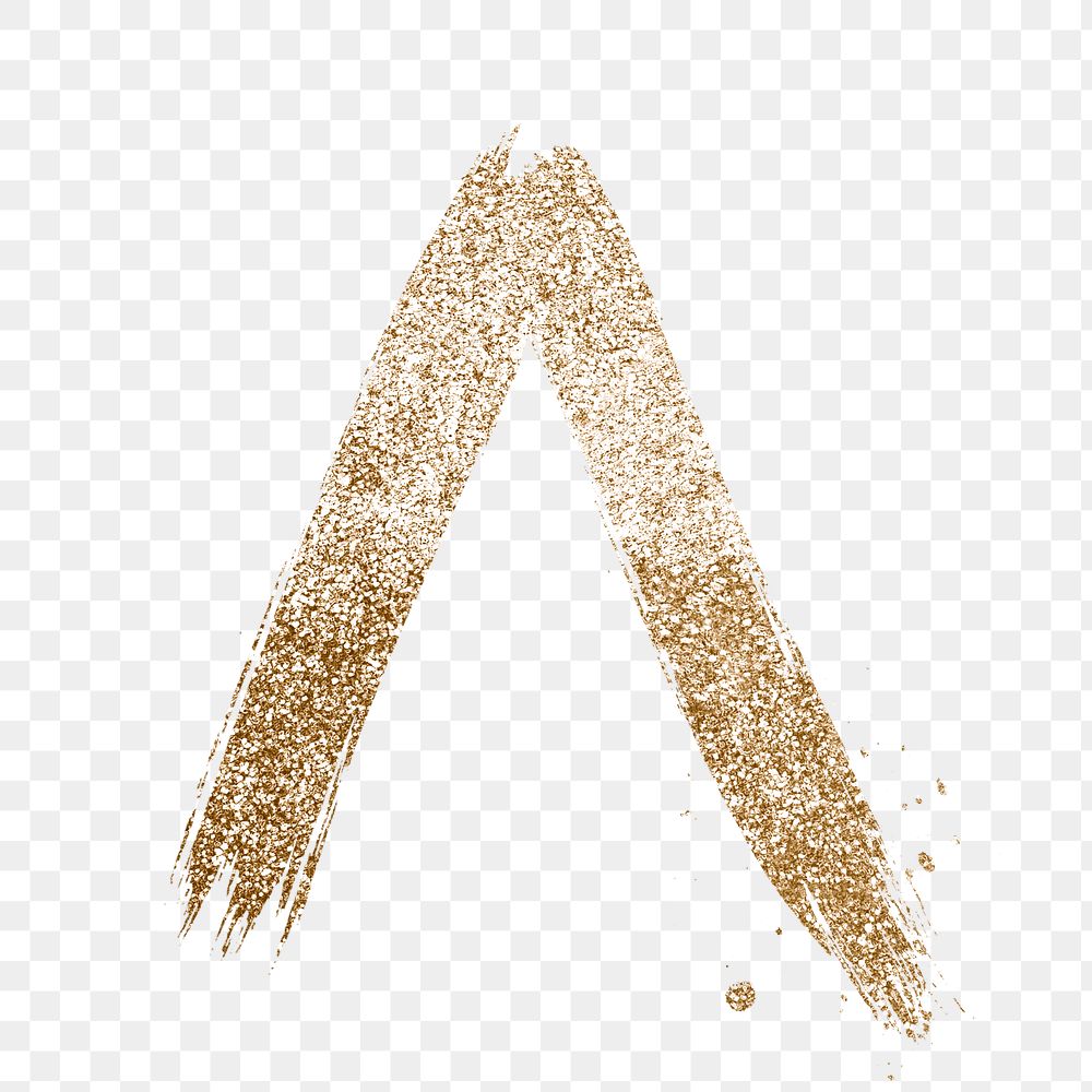Transparent glitter caret symbol brushed | Free PNG Sticker - rawpixel