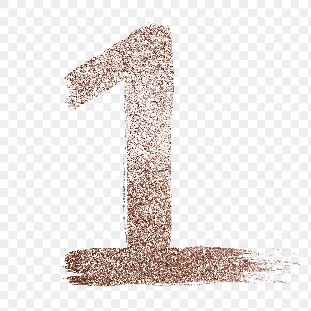 Painted 1 number png rose | Premium PNG Sticker - rawpixel