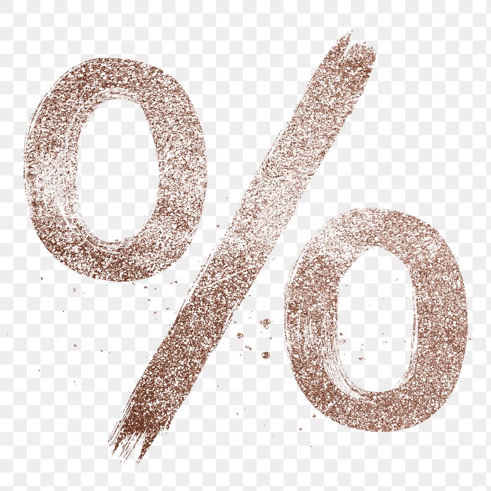 Transparent glitter percent sign brushed | Free PNG Sticker - rawpixel