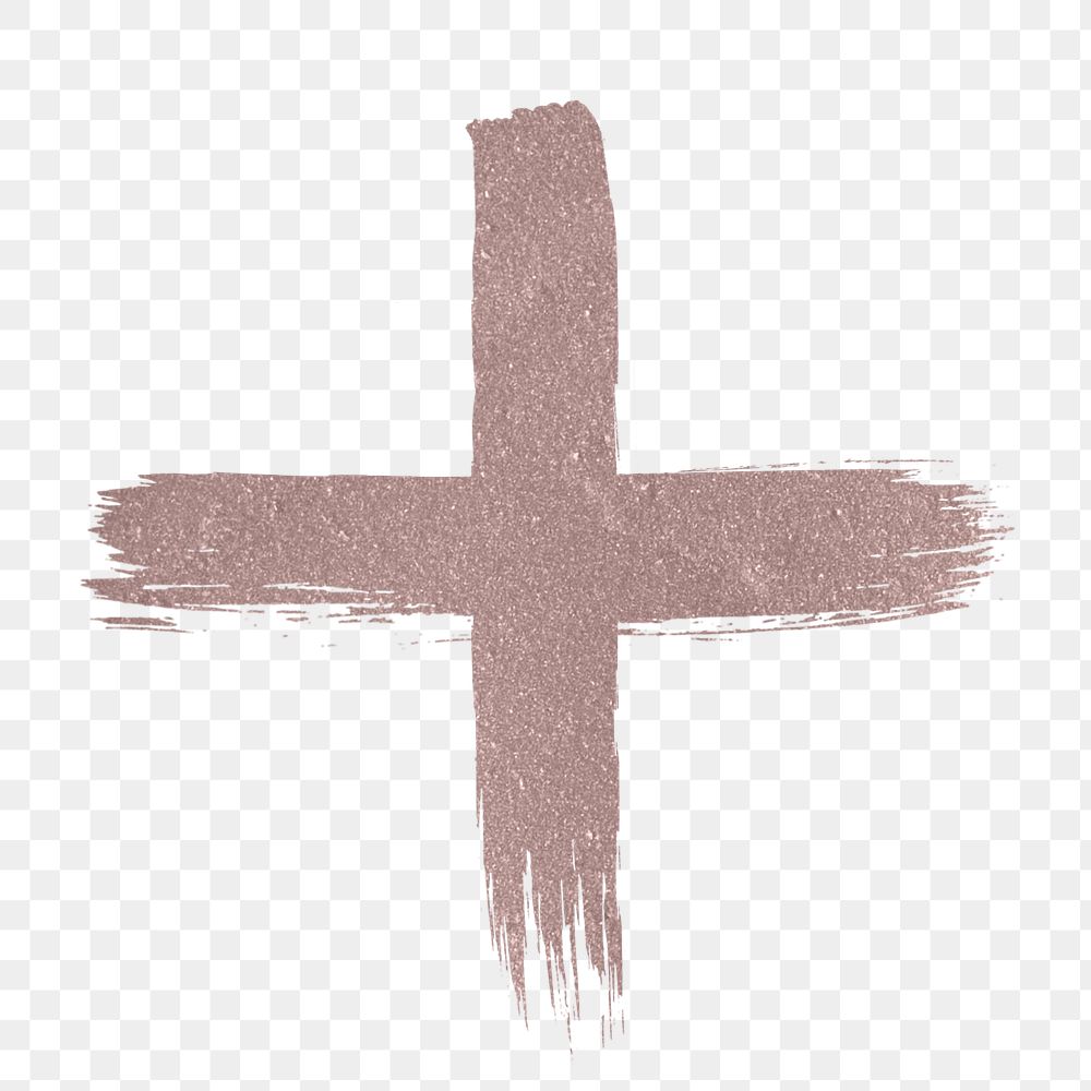 Painted plus symbol png rose | Free PNG Sticker - rawpixel