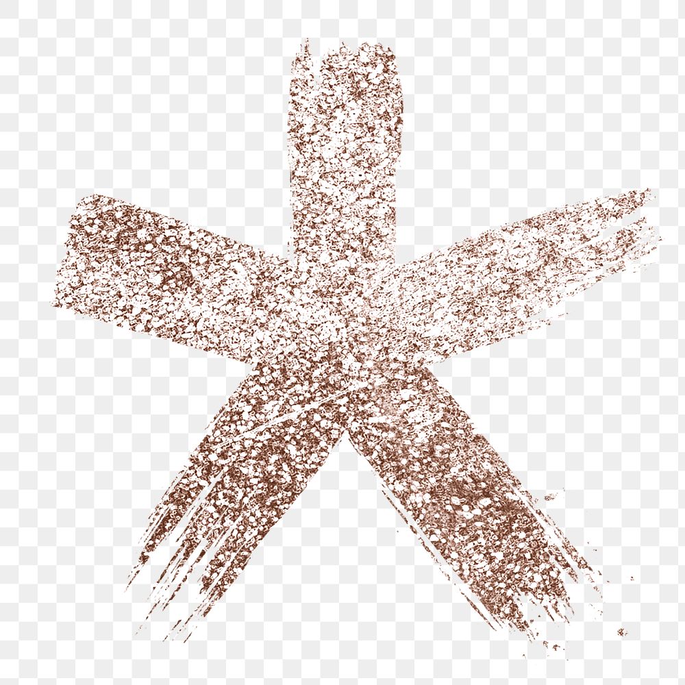Transparent glitter star symbol brushed | Free PNG Sticker - rawpixel