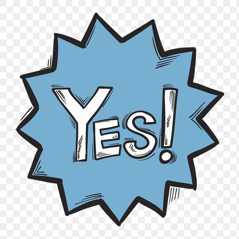 Png yes text bubble cartoon | Free PNG Sticker - rawpixel