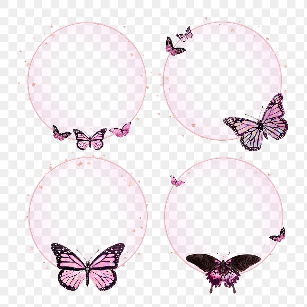 Png butterfly frame with star | Premium PNG - rawpixel