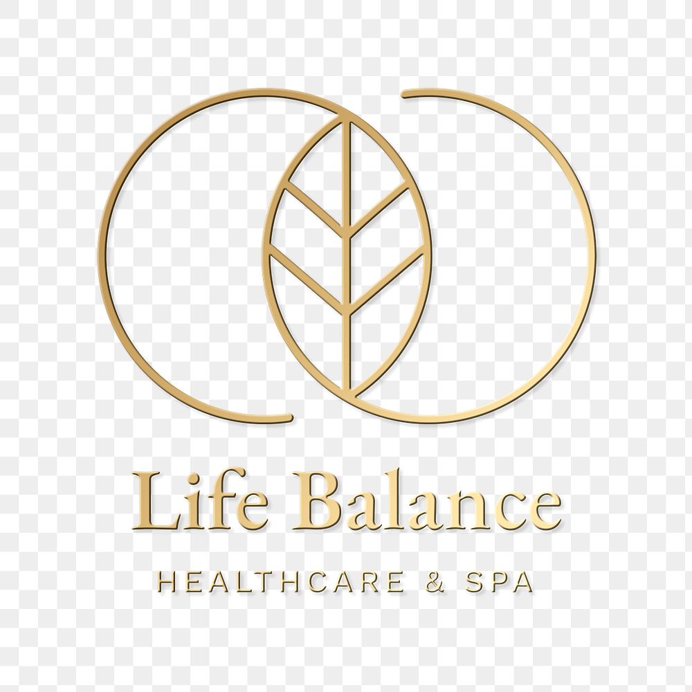 Spa logo png in gold | Free PNG Sticker - rawpixel