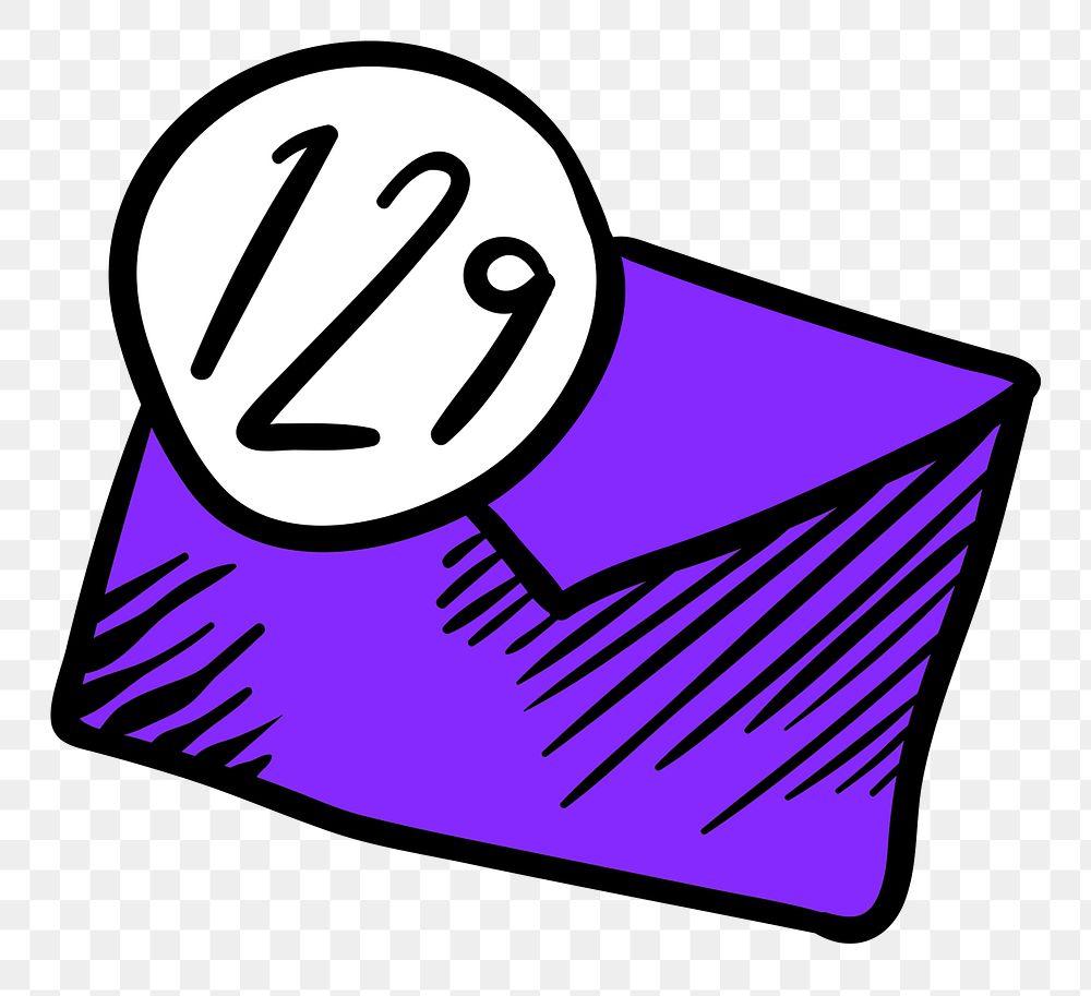Png message notification sticker purple | Free PNG Sticker - rawpixel