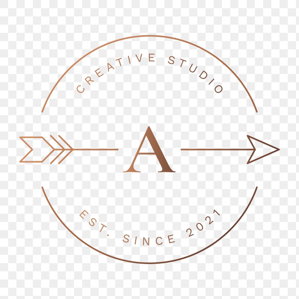 Minimal copper logo png arrow, | Free PNG Sticker - rawpixel
