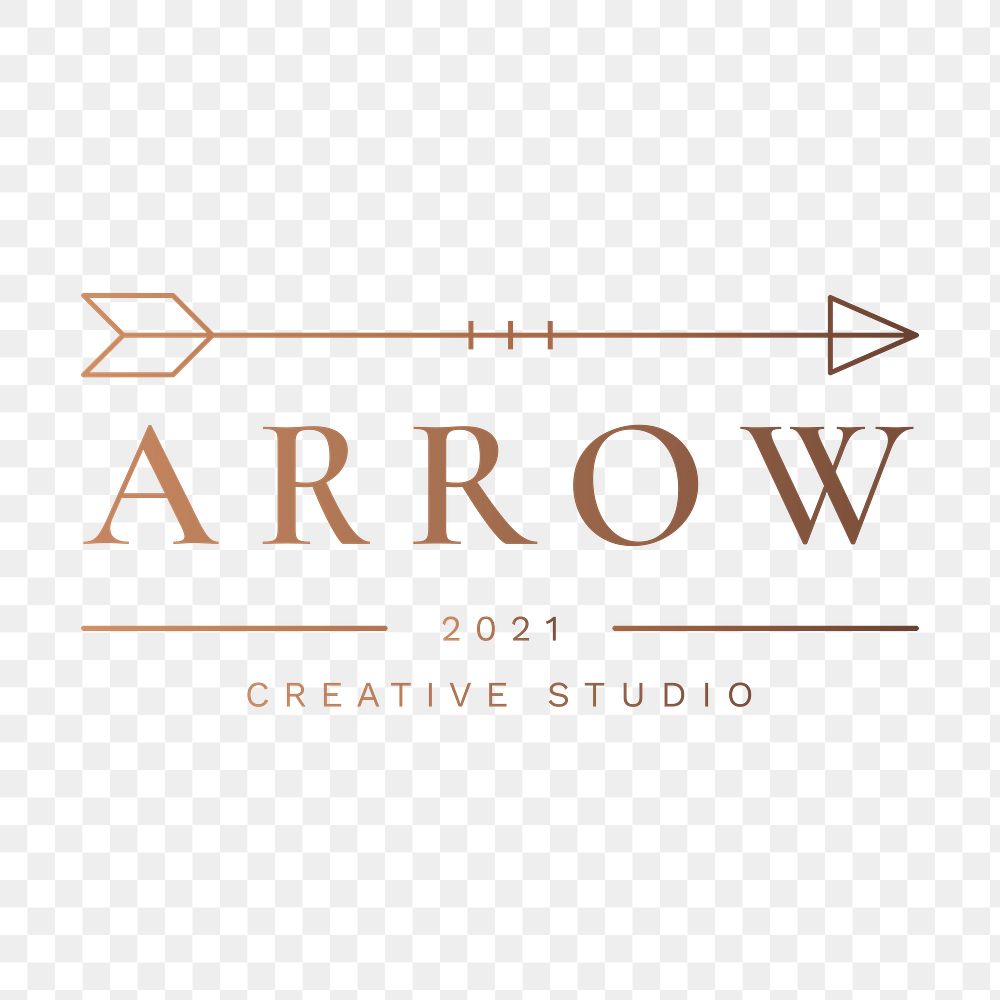 Minimal copper logo png arrow, | Free PNG Sticker - rawpixel