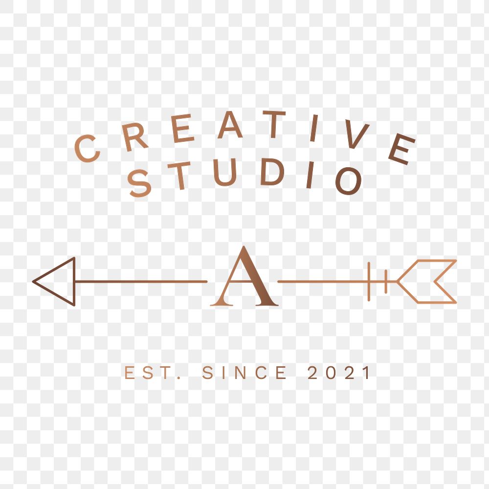 Simple png logo, Boho copper | Free PNG Sticker - rawpixel