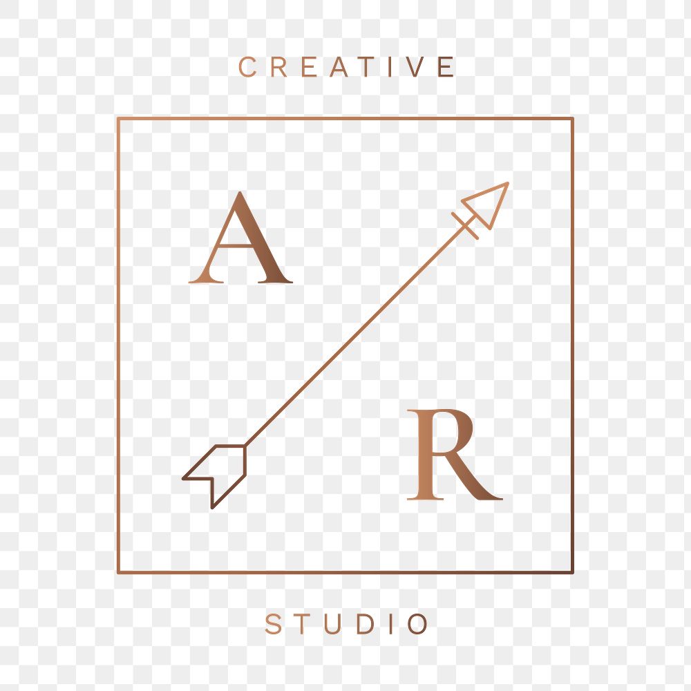 Minimal copper logo png arrow, | Free PNG Sticker - rawpixel