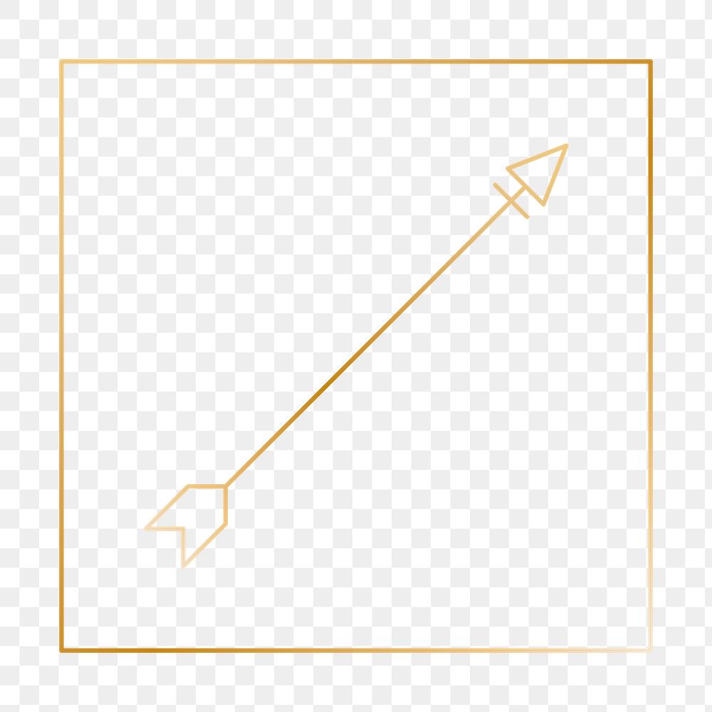 Gold arrow png logo element, | Free PNG Sticker - rawpixel