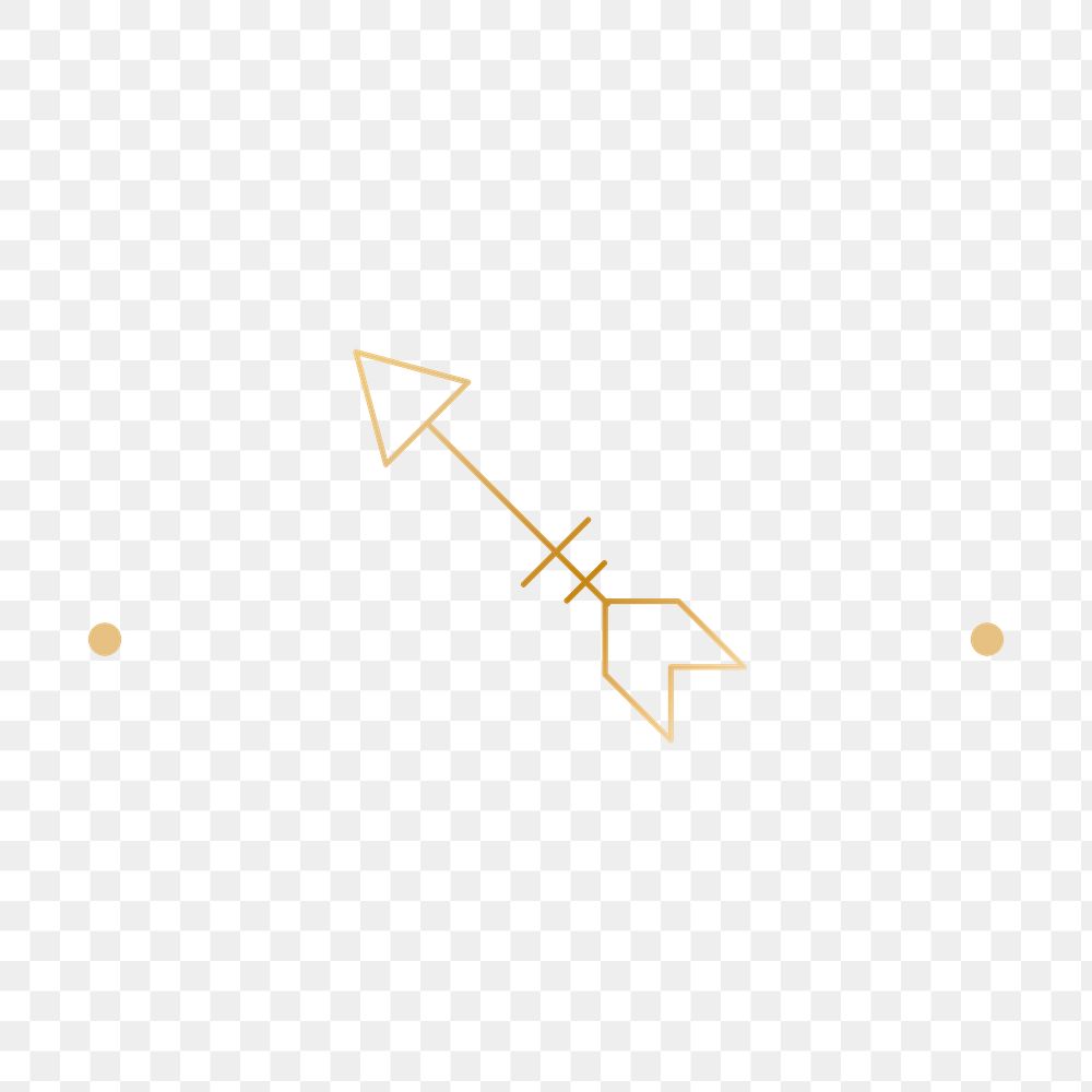 Gold arrow png logo element, | Free PNG Sticker - rawpixel