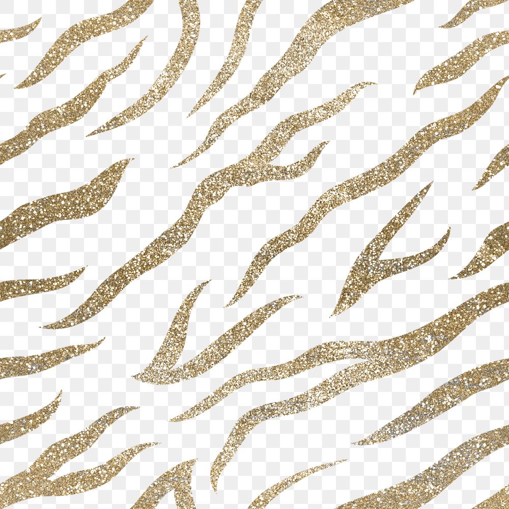 Tiger gold glitter png seamless | PNG - rawpixel