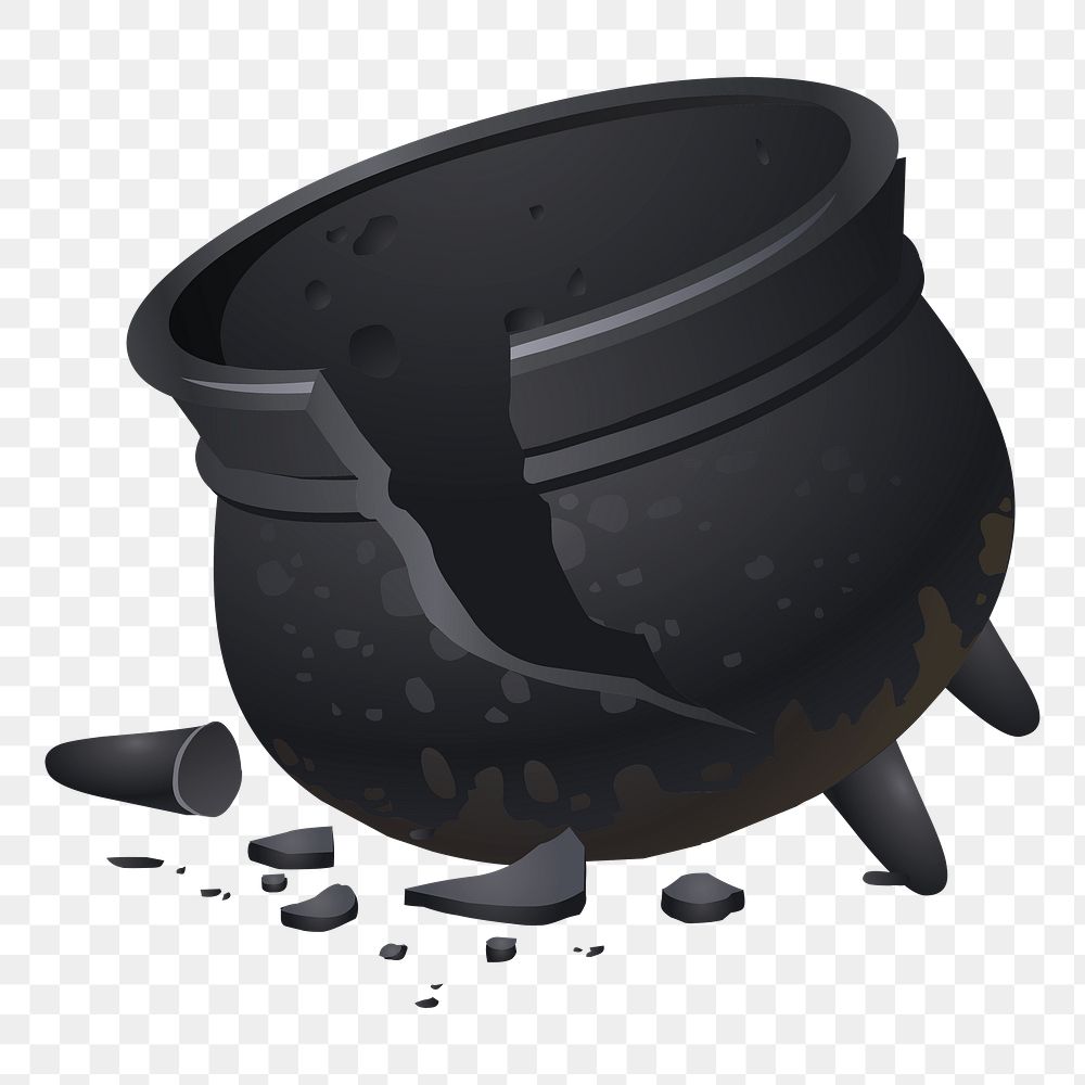 Cracked cauldron png sticker, | Free PNG - rawpixel