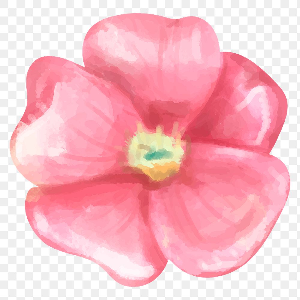 Pink flower sticker png hand | Free PNG Sticker - rawpixel